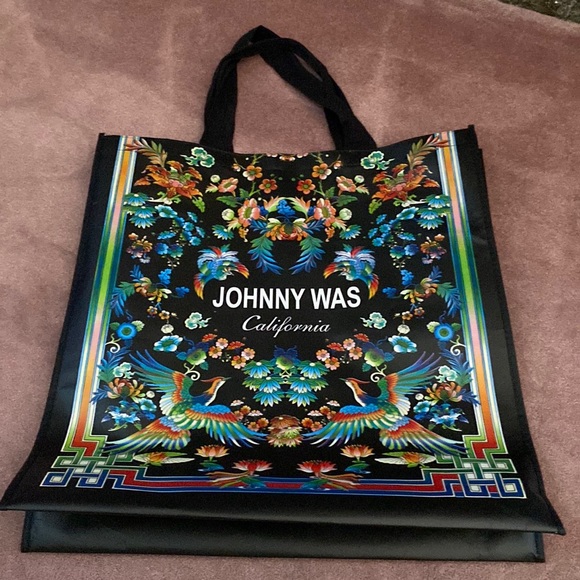 Johnny Was | Bags | Johnny Was Reuseable Shopping Tote Bag Rare Large ...